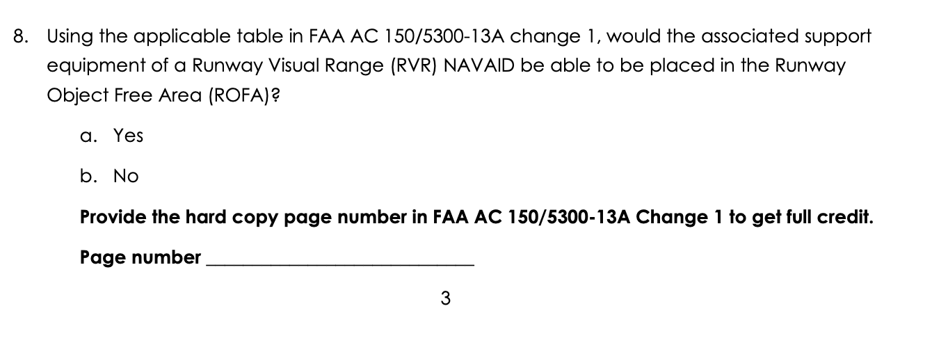 Solved Using the applicable table in FAA AC 150/5300-13A | Chegg.com