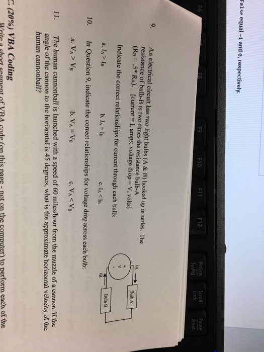 Solved False equal-1 and e, respectively. 6 SysR 9. An | Chegg.com