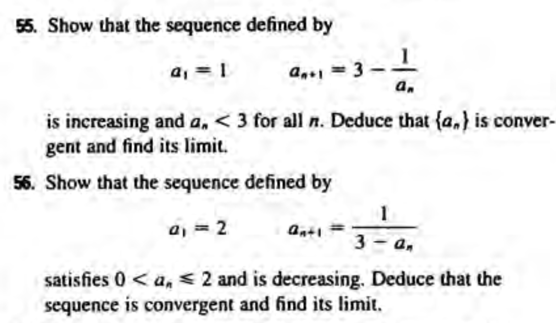 Solved 54. A sequence (a,} is given by a = V2.0, 1 = V2 + .. | Chegg.com