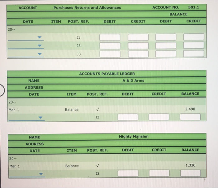 Solved Journalizing purchase returns and allowances and post | Chegg.com