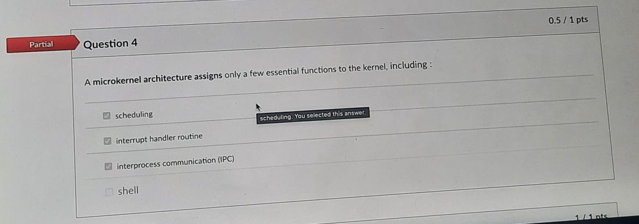 Solved Question 4A microkernel architecture assigns only a | Chegg.com