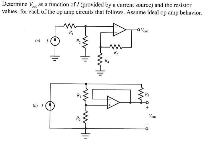 Determine Vout as a function of I (provided by a | Chegg.com