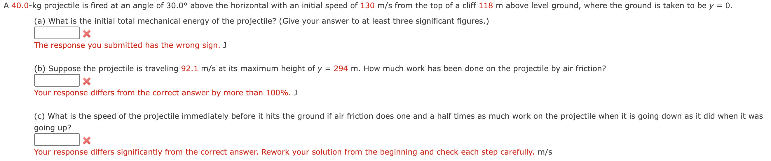 Solved (a) What is the initial total mechanical energy of | Chegg.com