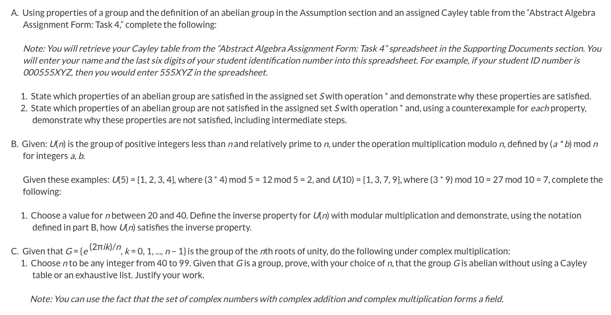 Solved A set, G, with binary operation * is a group if the | Chegg.com