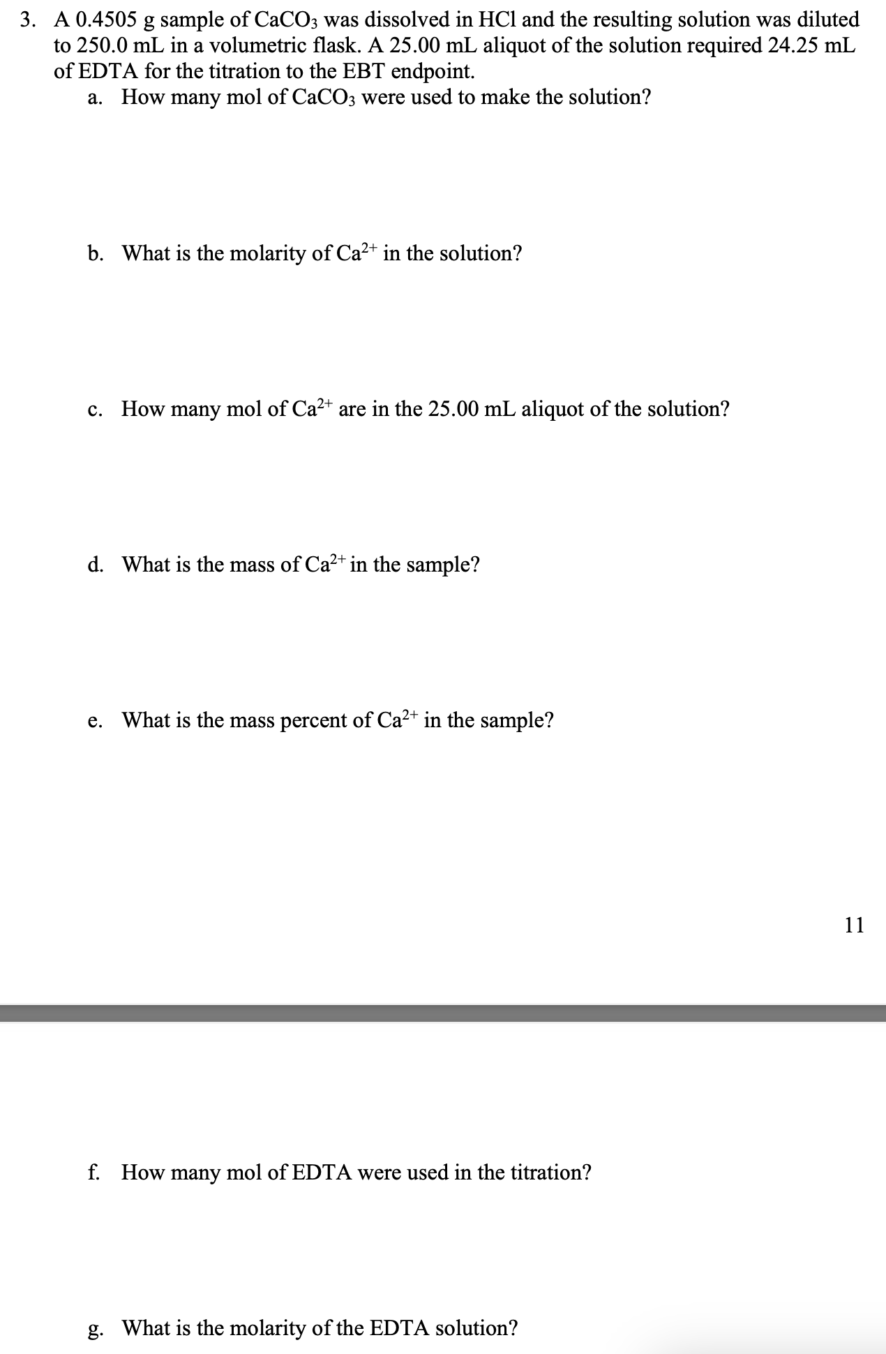 Solved to 250.0 mL in a volumetric flask. A 25.00 mL aliquot | Chegg.com
