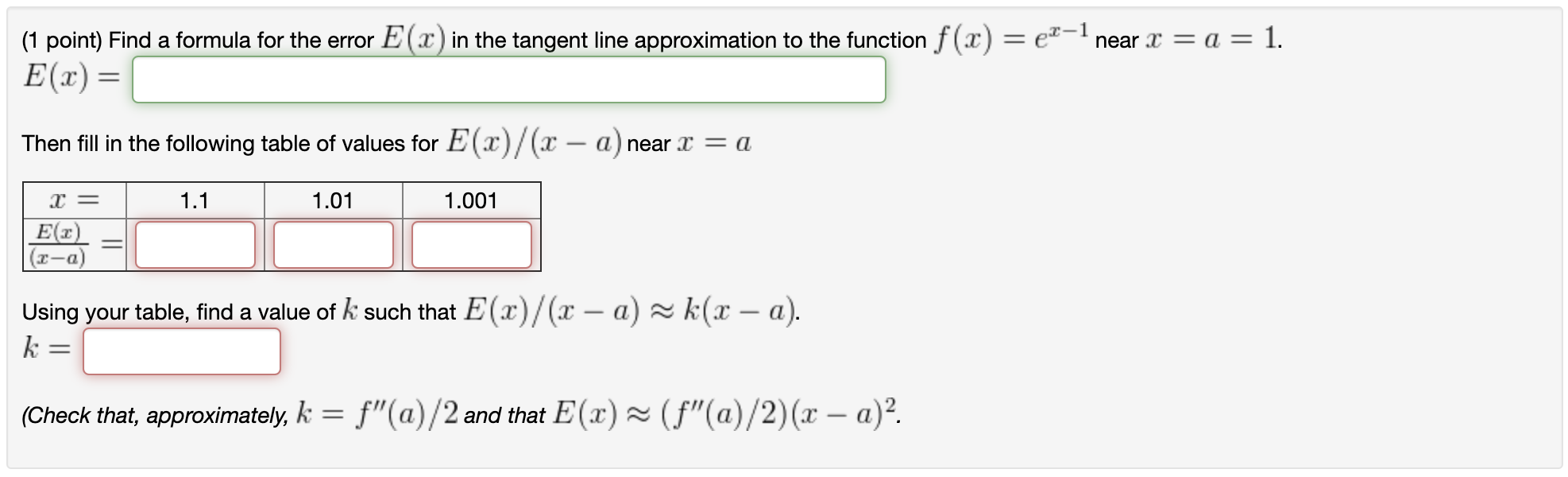 Solved a). Find a formula for the error in the tangent line | Chegg.com