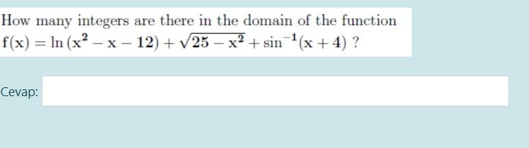 Solved How many integers are there in the domain of the | Chegg.com