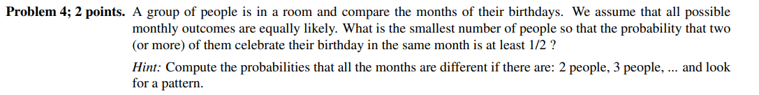 Solved Problem 4; 2 points. A group of people is in a room | Chegg.com