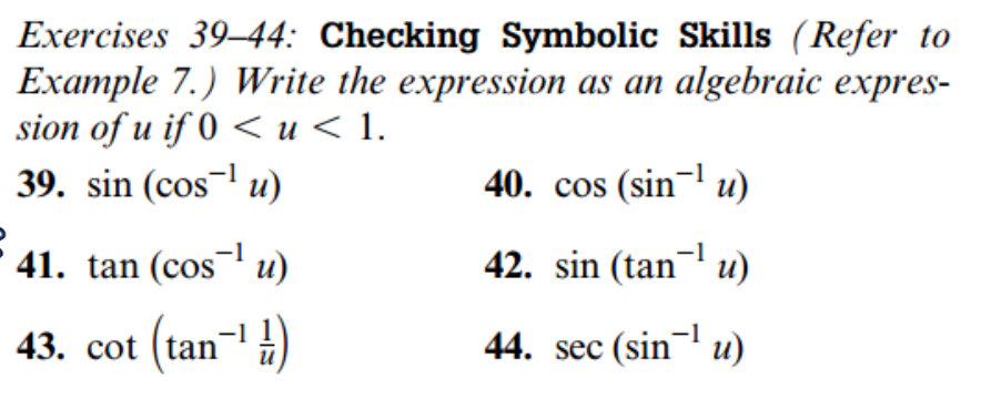 Solved Exercises 39–44: Checking Symbolic Skills (Refer to | Chegg.com