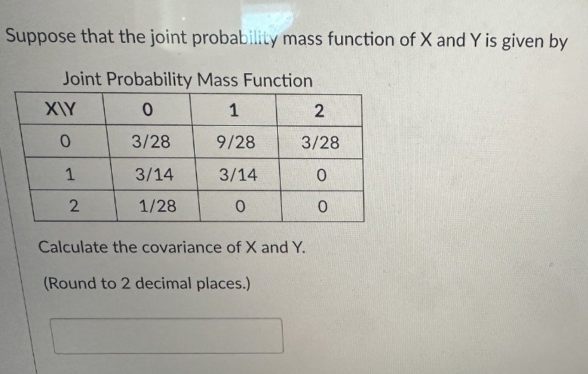 Solved Suppose that the joint probability mass function of X | Chegg.com