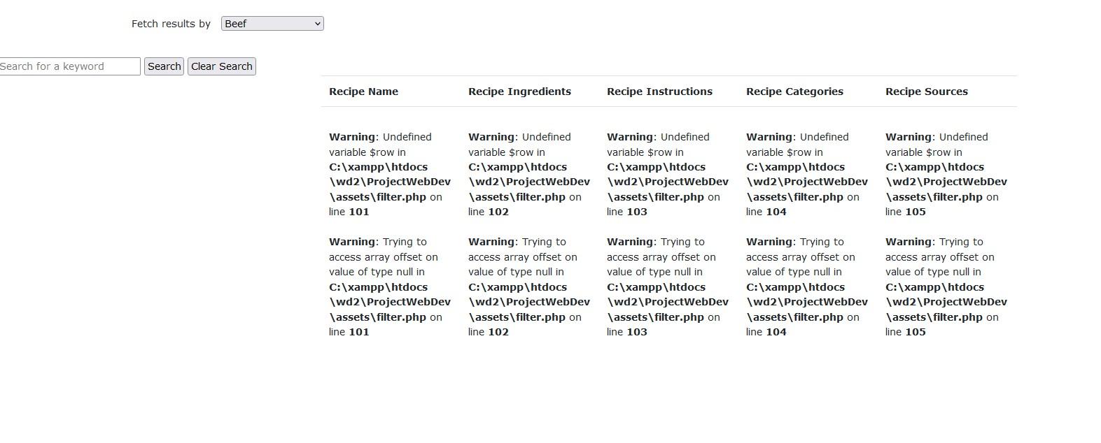 Solved Please help me modify my code in php. My filter.php | Chegg.com