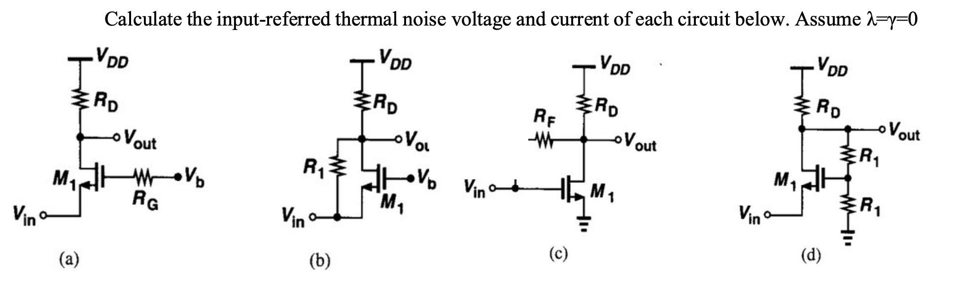 Calculate the input-referred thermal noise voltage | Chegg.com