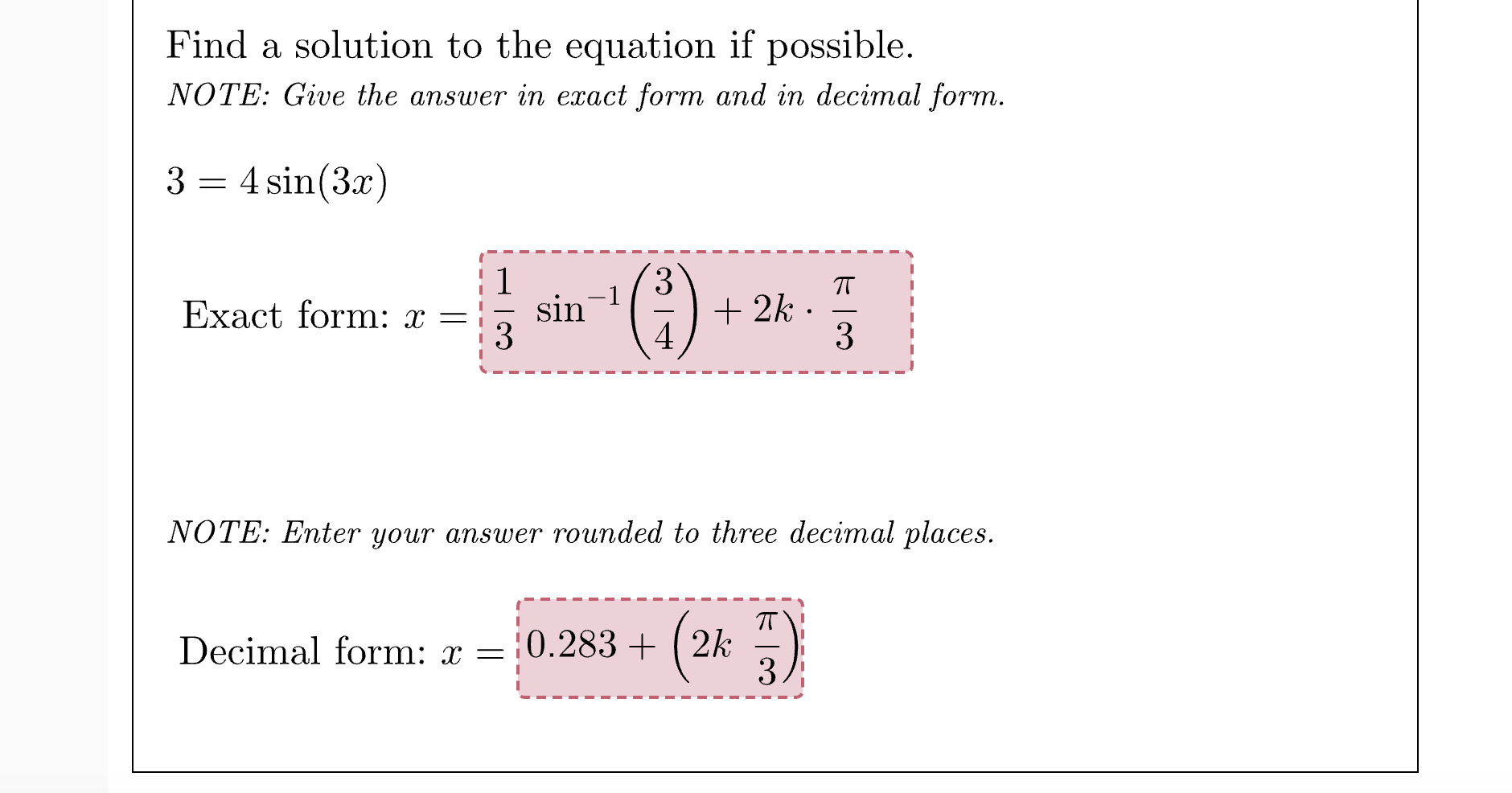 Solved Find a solution to the equation if possible (without | Chegg.com Solved Find a solution to the equation if possible (without | Chegg.com