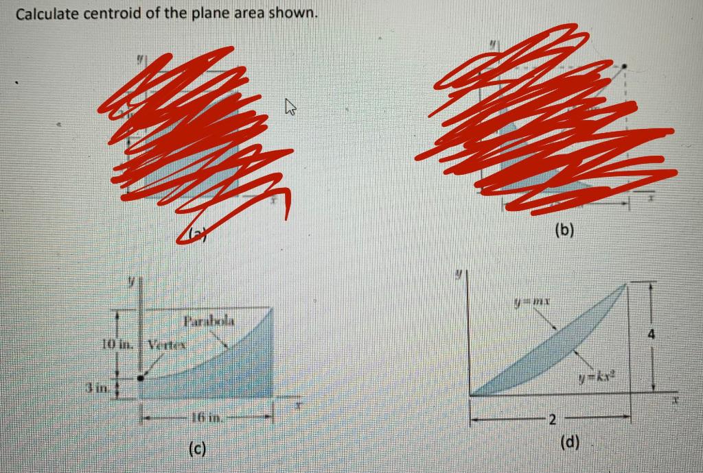 Solved Calculate centroid of the plane area shown. MM (b) | Chegg.com