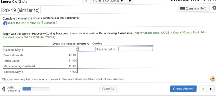 Solved Score: 0 of 2 pts E20-19 (similar to) EQuestion Help | Chegg.com Solved Score: 0 of 2 pts E20-19 (similar to) EQuestion Help | Chegg.com