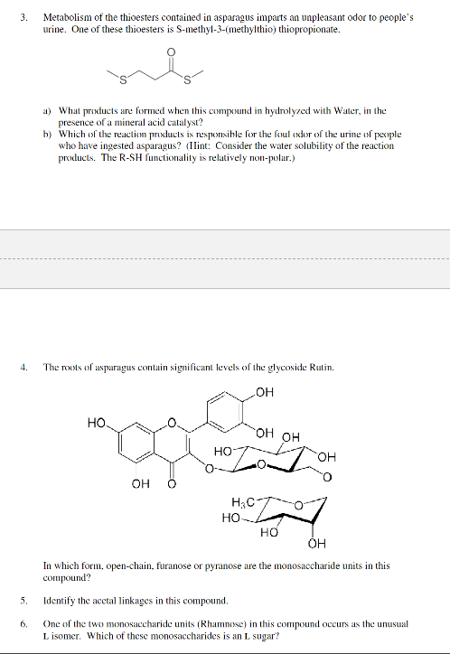 Solved 3. Metabolism of the thioesters contained in | Chegg.com