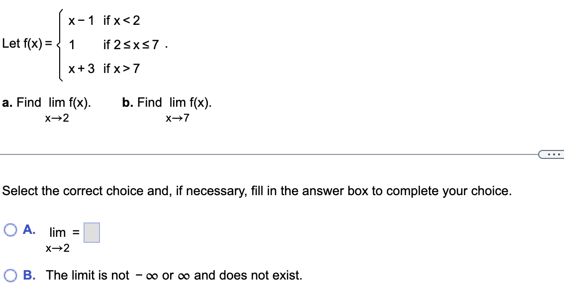 Solved Use the properties of limits to help decide whether | Chegg.com
