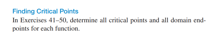 Solved Finding Critical Points In Exercises 41-50, determine | Chegg.com