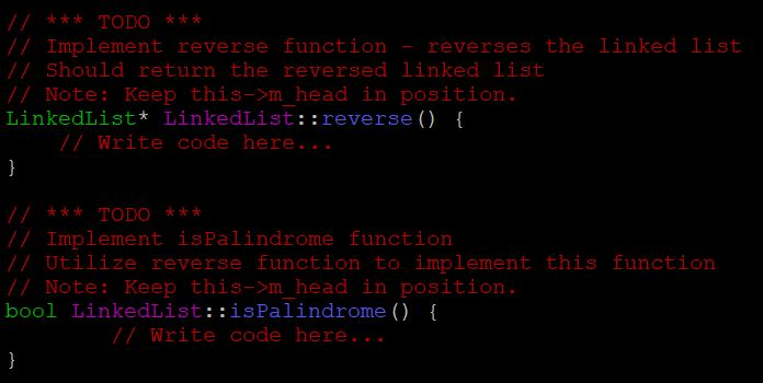 Solved I need help with a C++ Linked List assignment. Below | Chegg.com