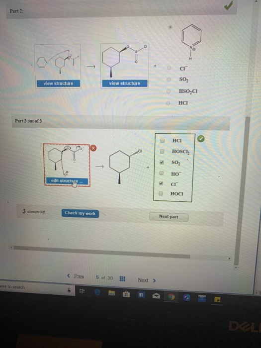 Solved Part 2: So2 view structure view structure HSO,C HC | Chegg.com