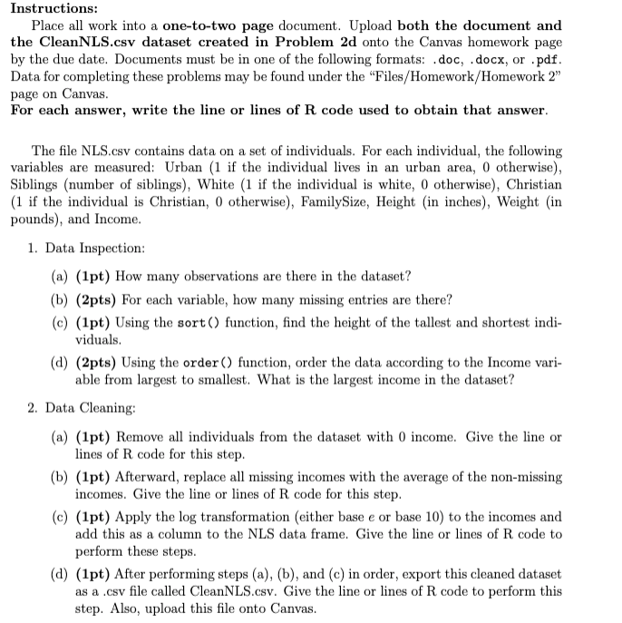Solved Place all work into a one-to-two page document. | Chegg.com
