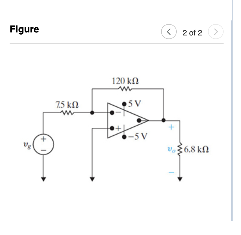 Solved The voltage vg shown in (Figure 1) is applied to the | Chegg.com