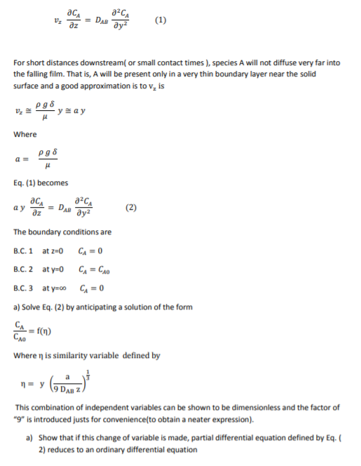 8 Near wall 0:- (PEC) Parabolic velocity profile of | Chegg.com