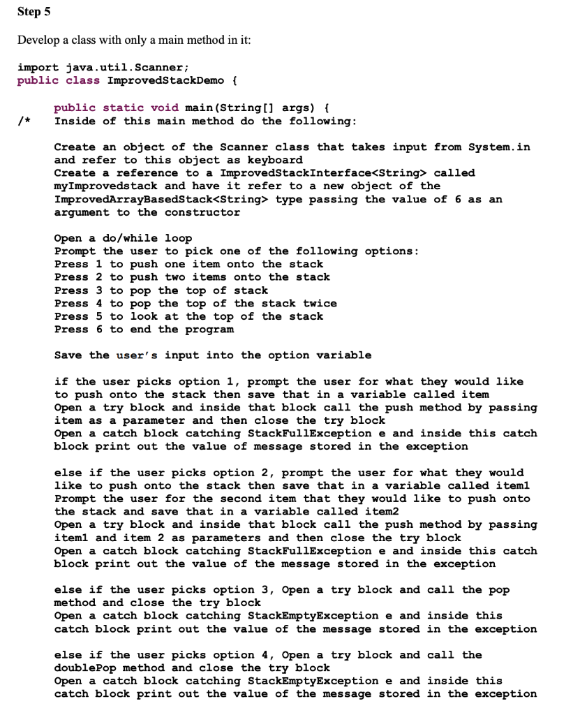 Solved Step 1 Develop the following interface: Interface | Chegg.com