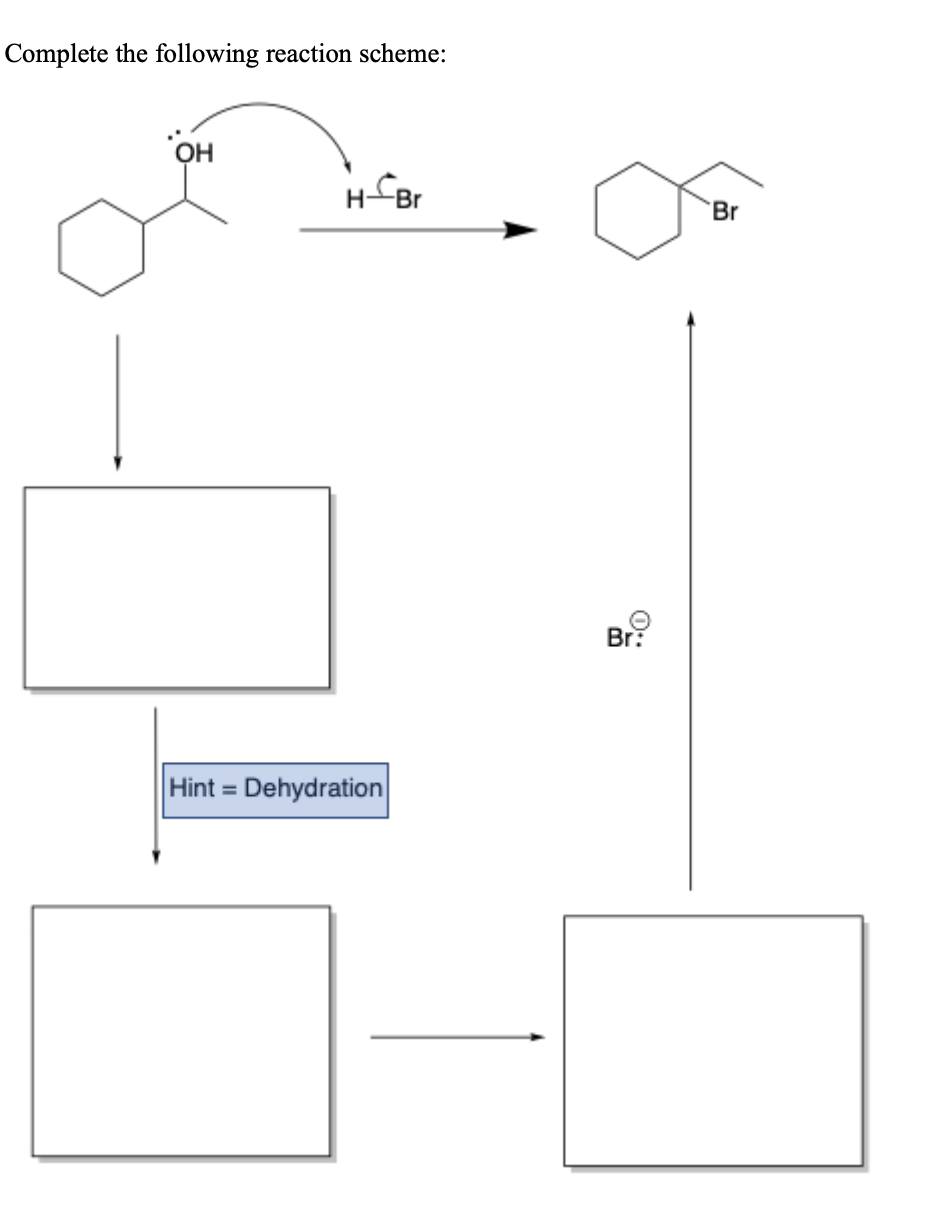 Solved Complete the following reaction scheme: | Chegg.com