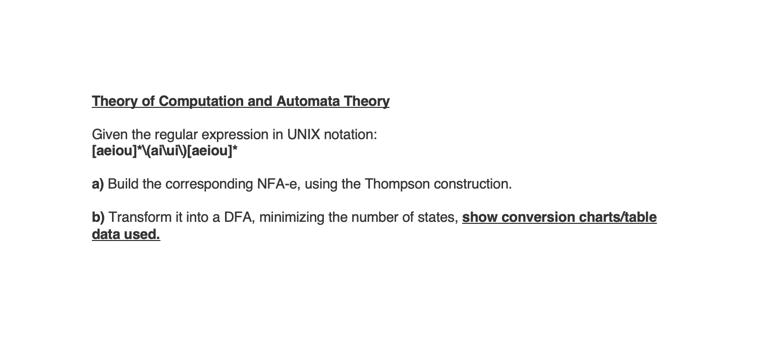 Solved Theory of Computation and Automata Theory Given the | Chegg.com