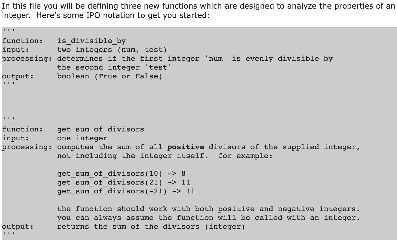 Solved In this file you will be defining three new functions | Chegg.com