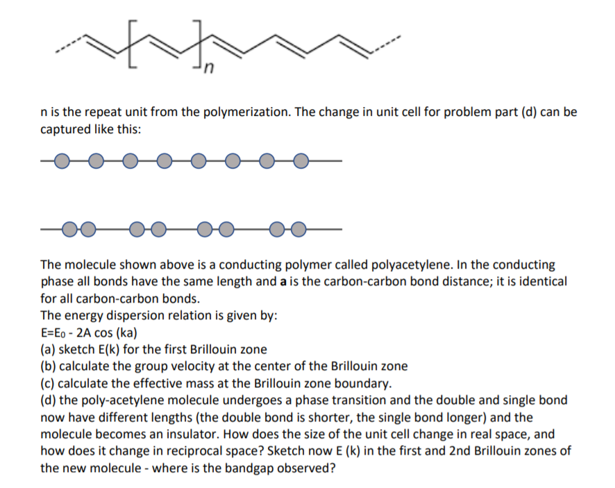 Solved n is the repeat unit from the polymerization. The | Chegg.com