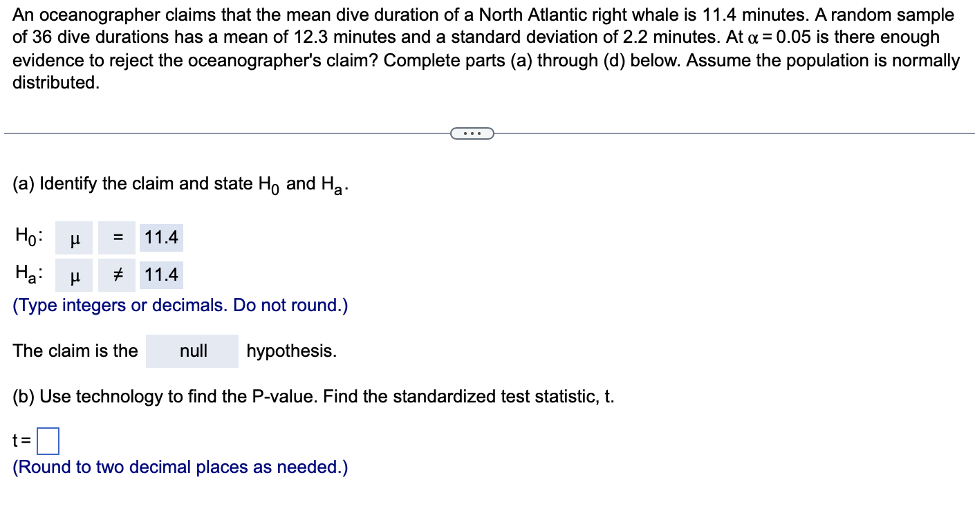 Solved c) Decide whether to reject or fail to reject the | Chegg.com