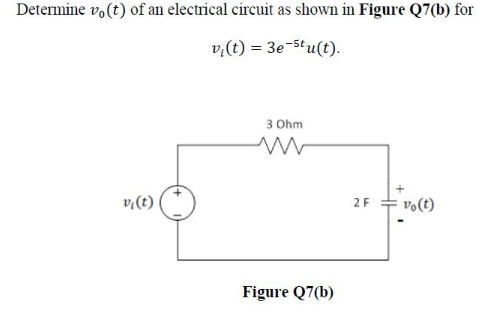 Solved Determine v0(t) of an electrical circuit as shown in | Chegg.com