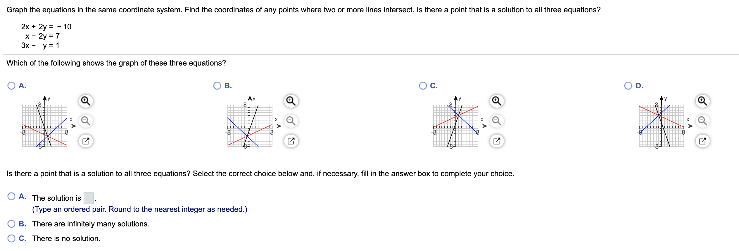 Solved Graph The Equations In The Same Coordinate System
