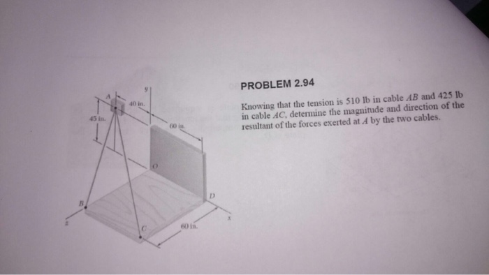 Solved ENGR 229 Homework 2C PROBLEM 2.46 Two cables are tied | Chegg.com