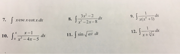 Solved integral x csc x cot x dx integral 3x^2 - 2/x^3 - 2x | Chegg.com