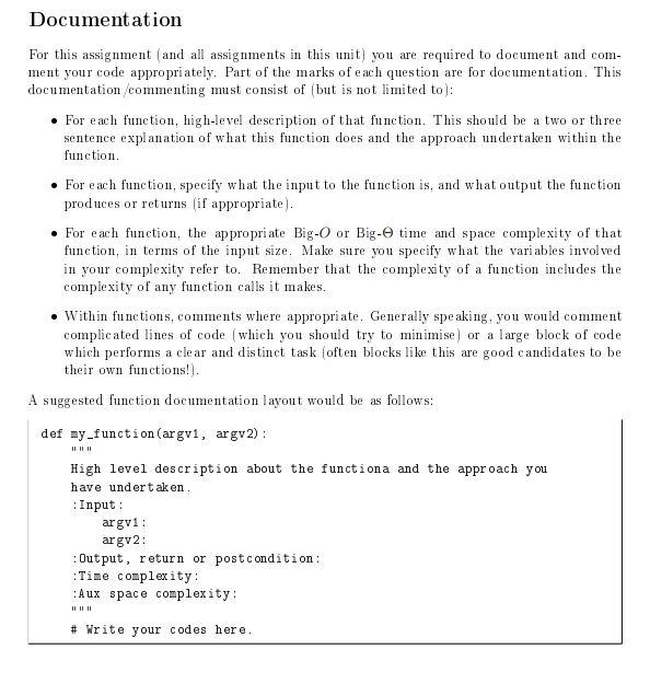 Solved Documentation For this assignment (and all | Chegg.com