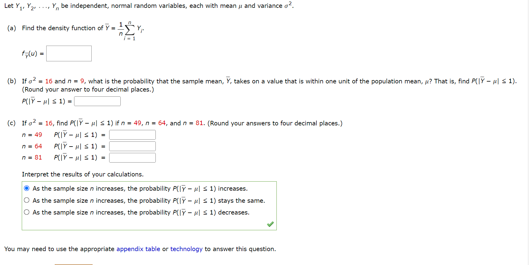 Solved Let Y1,Y2,…,Yn be independent, normal random | Chegg.com