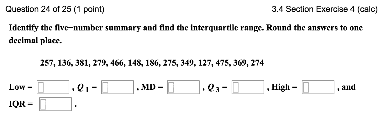 Solved Question 24 of 25 (1 point) 3.4 Section Exercise 4 | Chegg.com