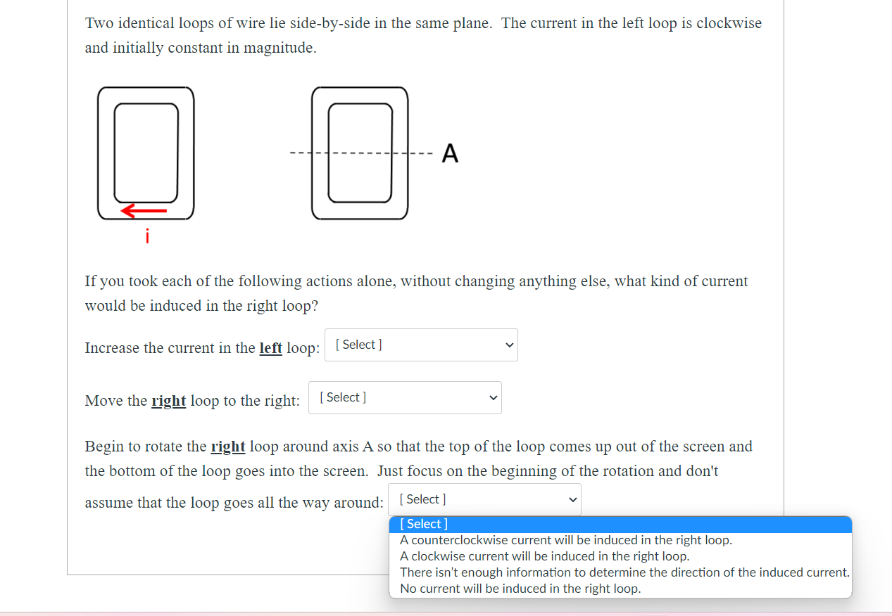 Solved Two identical loops of wire lie side-by-side in the | Chegg.com