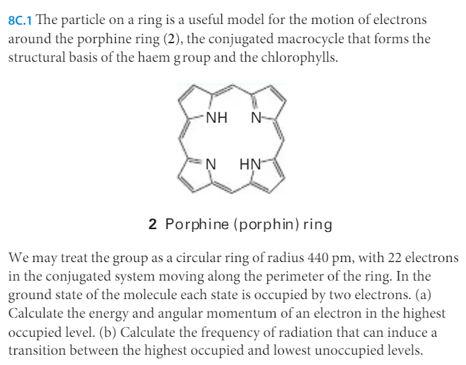 Solved 8C.1 The particle on a ring is a useful model for the | Chegg.com