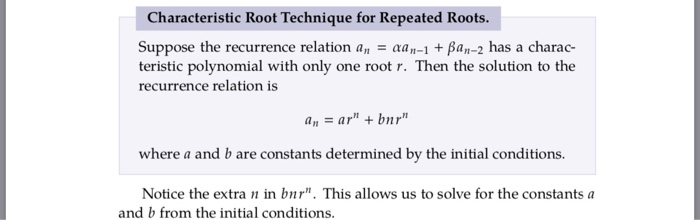 Solved Discrete Math: Characteristic Roots Theorem (similar | Chegg.com