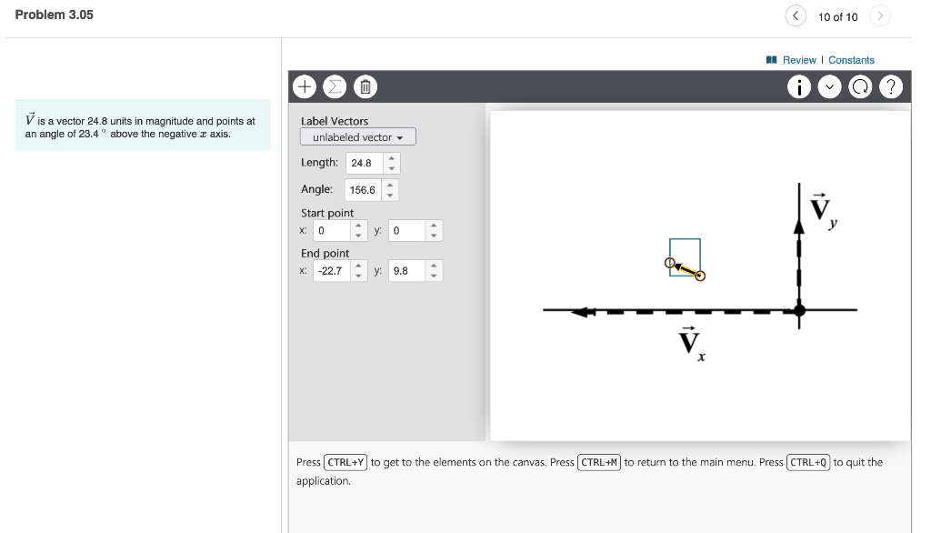 Solved Problem 3.05 Press C CTRL+Y to get to the elements on | Chegg.com