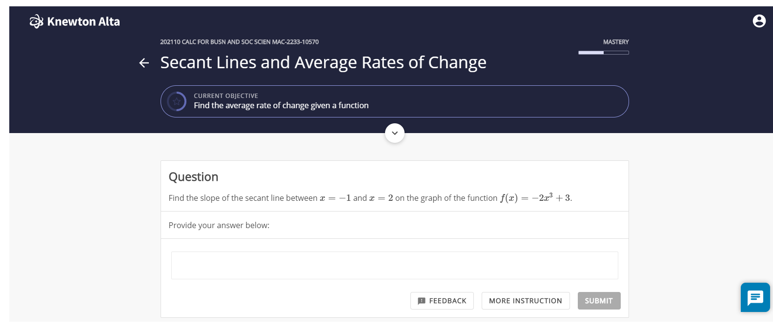 Solved Knewton Alta 0 202110 CALC FOR BUSN AND SOC SCIEN | Chegg.com