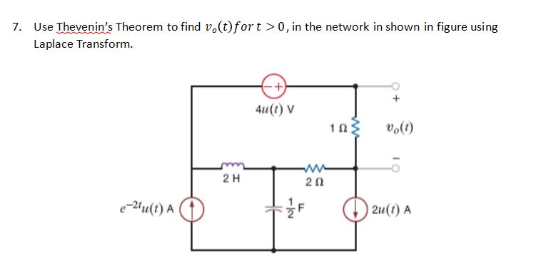 Solved Use Thevenin's Theorem to find vo(t) ﻿for t>0, ﻿in | Chegg.com