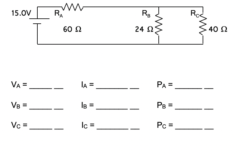 Solved Find the currents in, the voltages across, and the | Chegg.com
