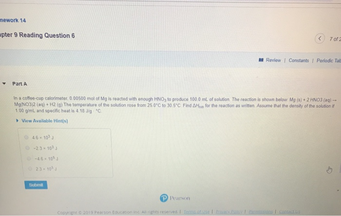 Solved Ework 14 Pter 9 Reading Question 6 แข Review L