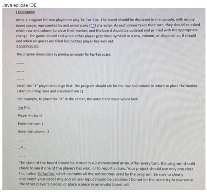 Solved Java eclipse IDE using subroutine and in a simple | Chegg.com