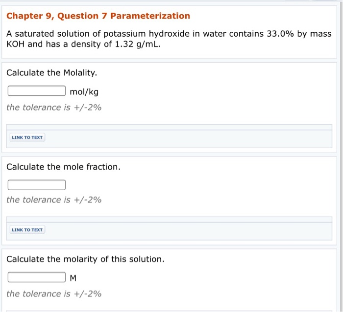 Solved Chapter 9, Question 7 Parameterization A saturated | Chegg.com
